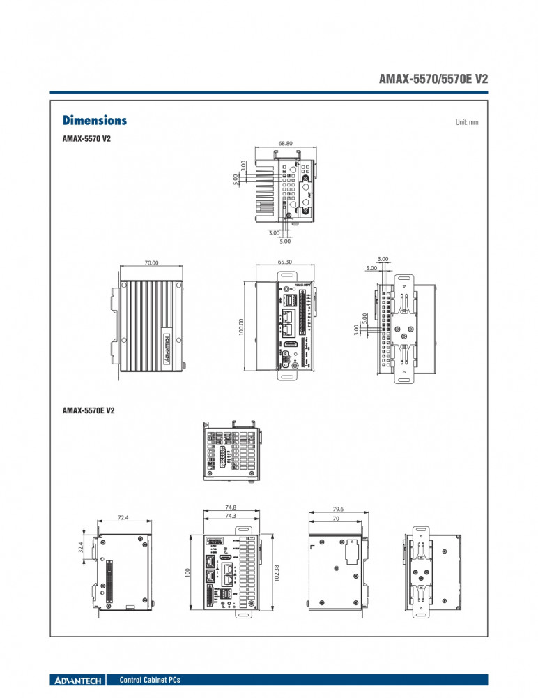 AMAX-5570E V2 technical document page 3