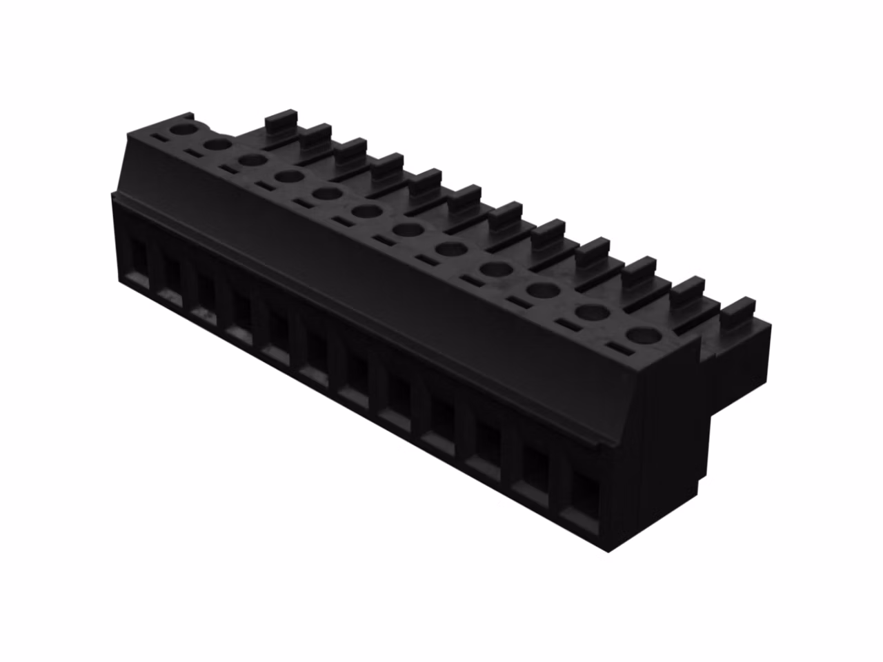 3.81mm Pitch Eurostyle Horizontal Plug, with Standard Imprinting, Black, 12 Circuits for sale