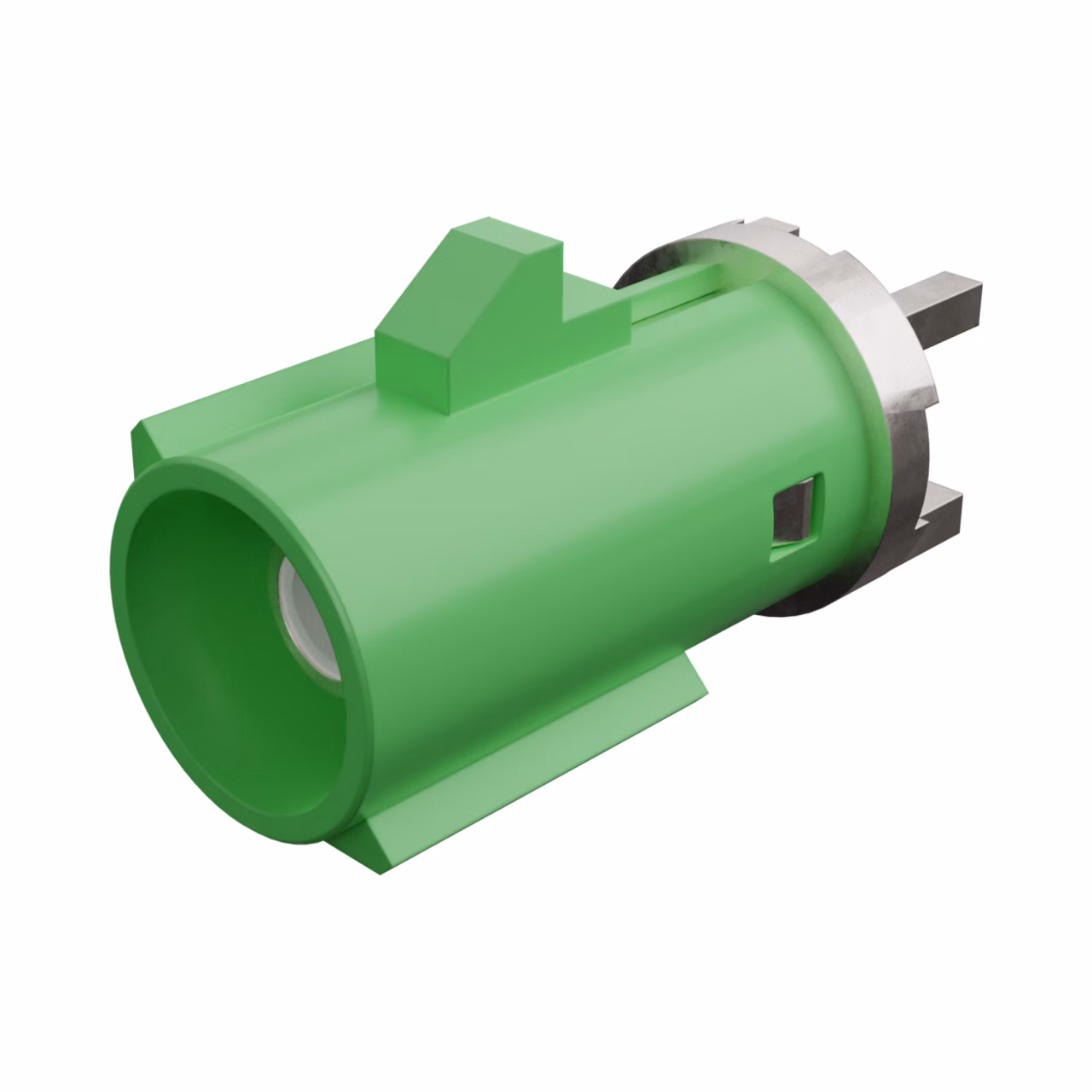 FAKRA Jack, Straight, PCB Receptacle, Through Hole, Brass Body, Tin (Sn) Plated, Keying Code D, Tray, 50 Ohms for sale