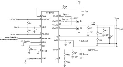 RT8234A - Single Synchronous Buck PWM Controller with LDO Regulator for sale