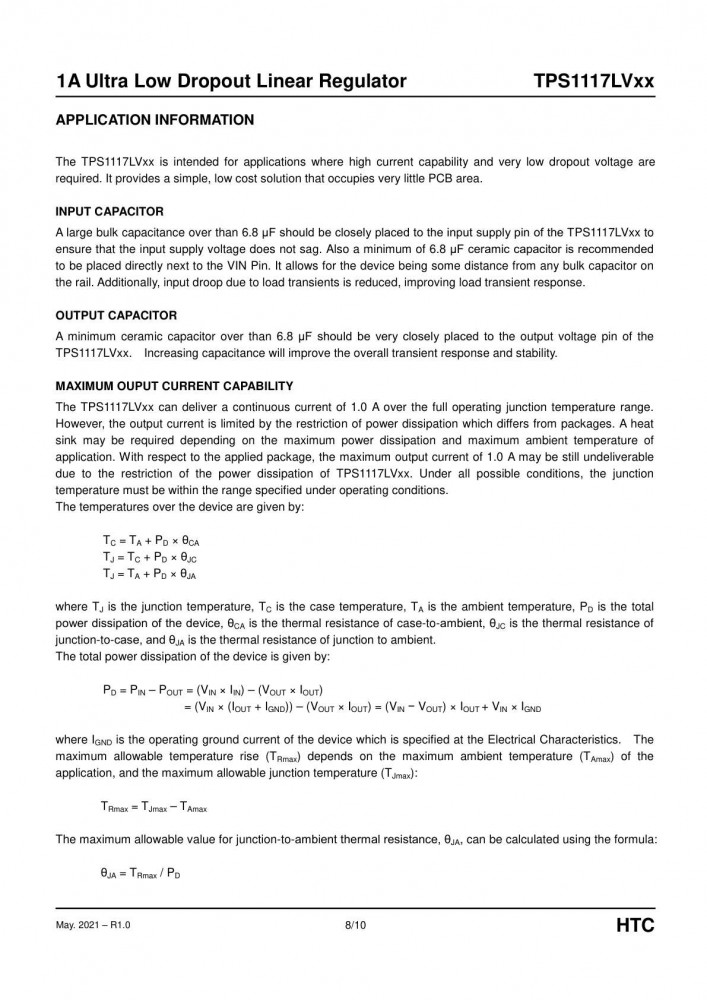 TPS1117LV15S datasheet page 8