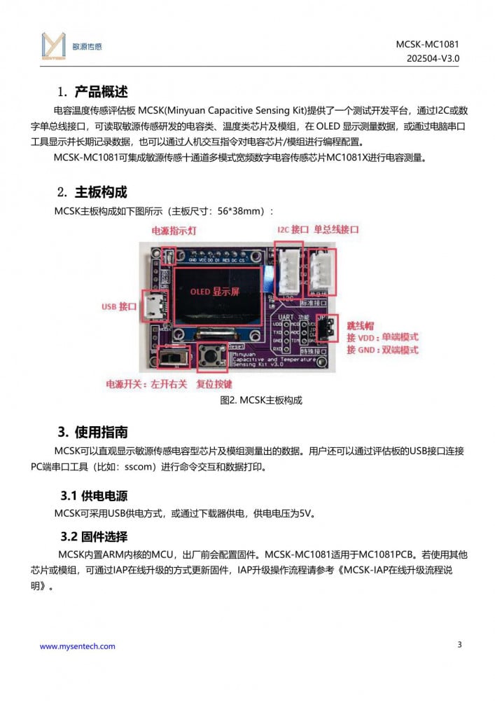 MCSK-MC1081 user manual page 3