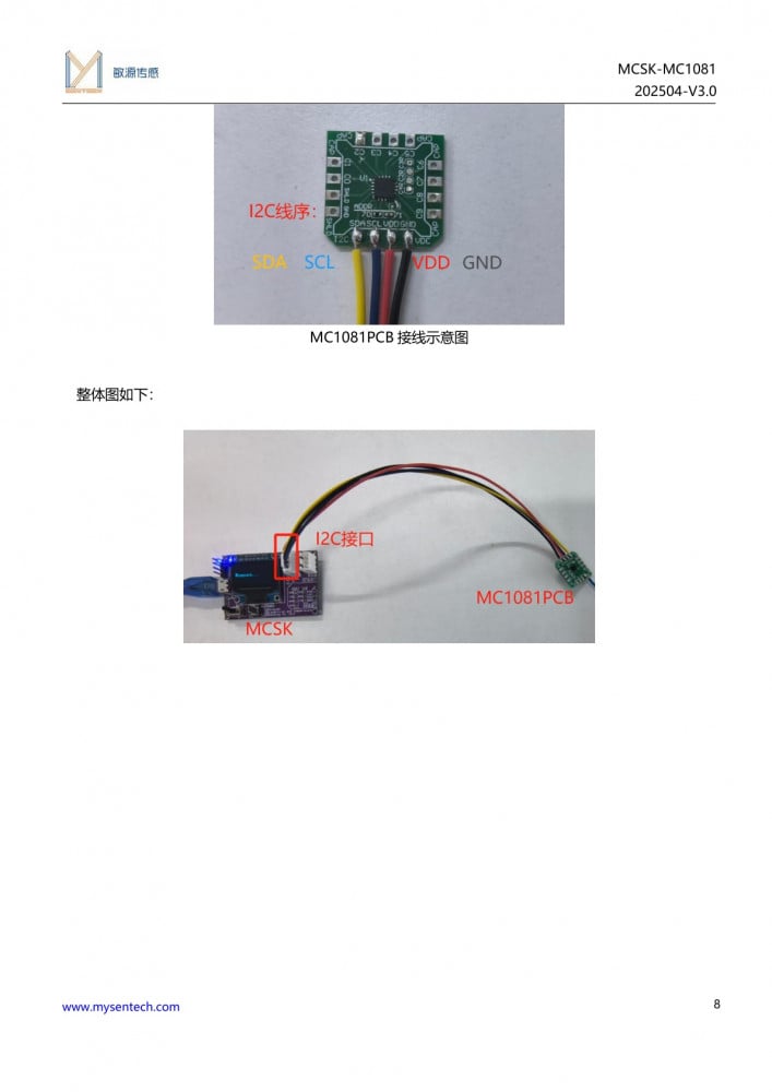MCSK-MC1081 user manual page 8