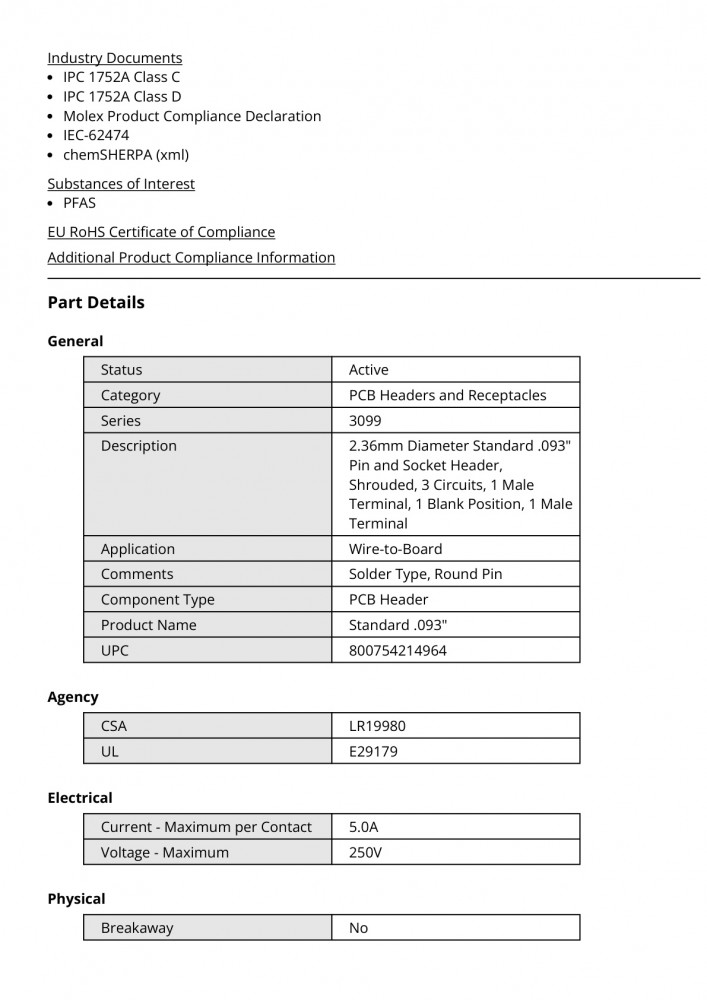 Molex drawing image, page 2