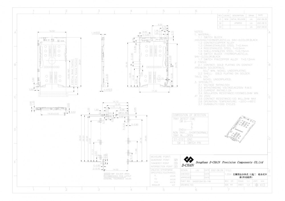 D-CHAIN SA3201254135-148 technical drawing