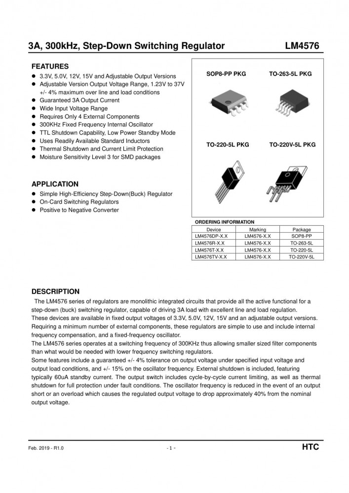 LM4576 datasheet page 1