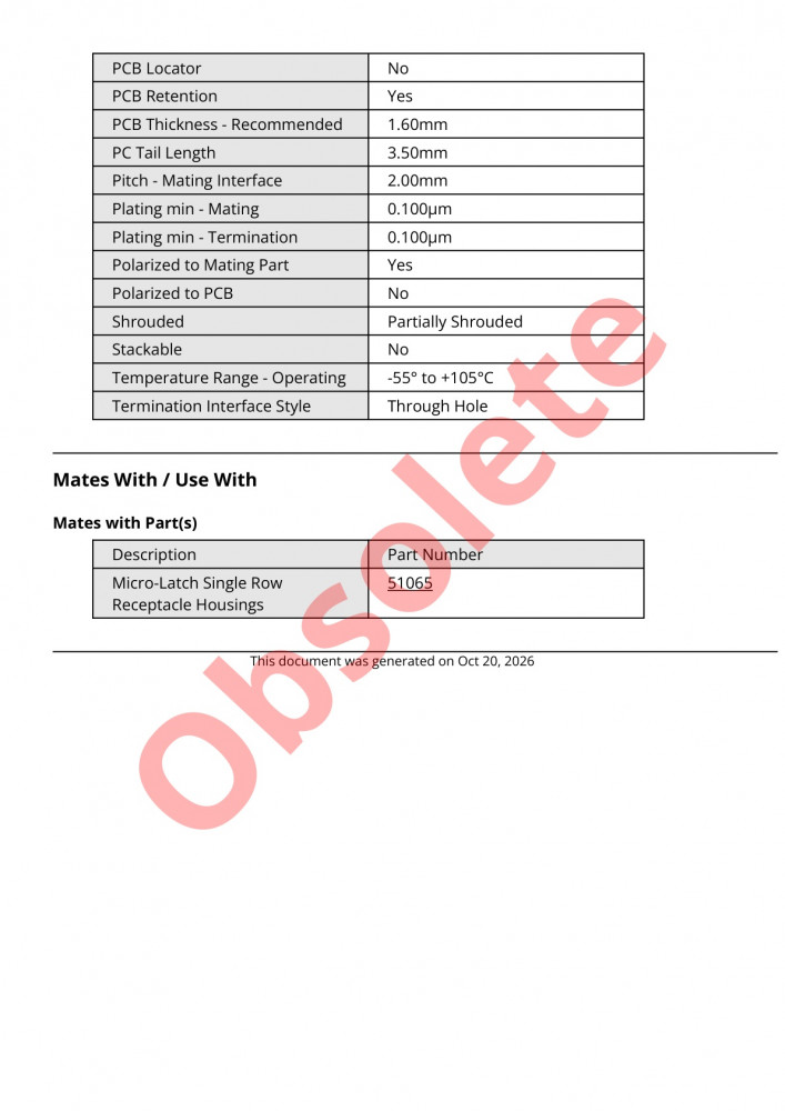 MOLEX 5026031570 technical document image, page 3