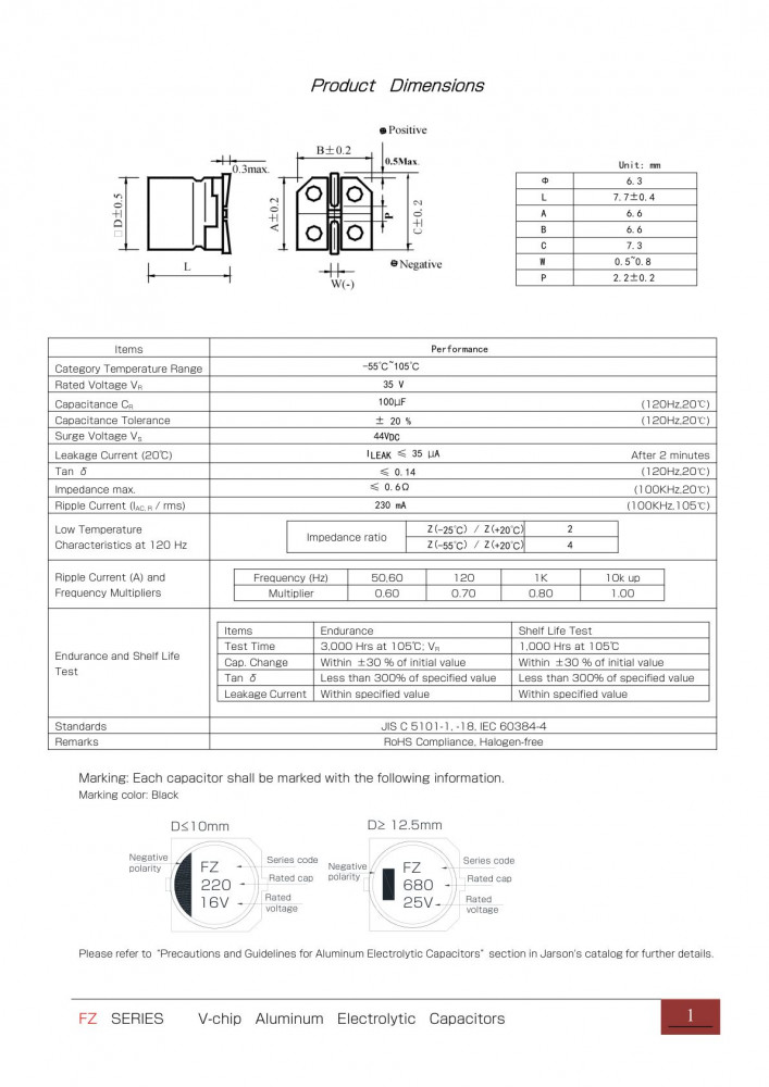 FZ100UF35V90RV0064 specification page 2
