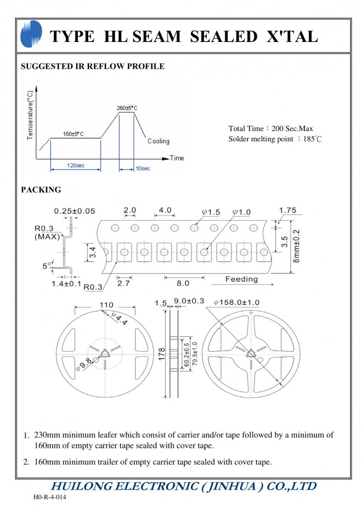 HL50000056 reflow profile