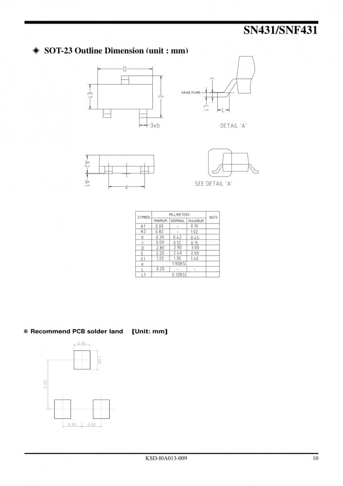 SN431AAT datasheet page 10