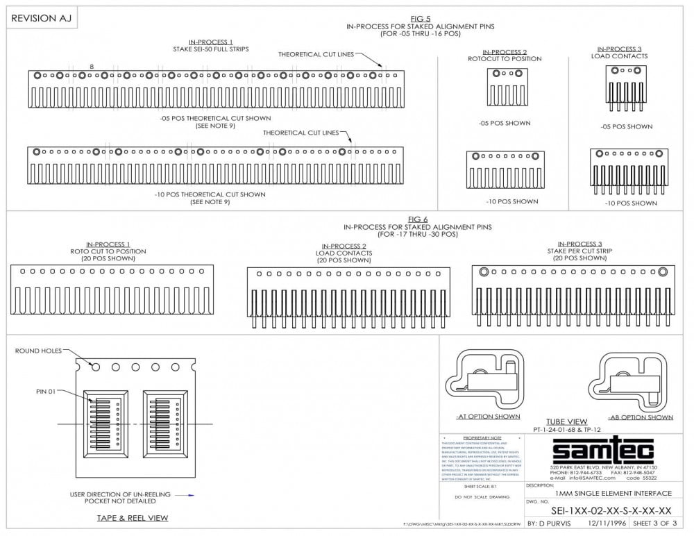 Samtec SEI-105-02-GF-S technical drawing page 3