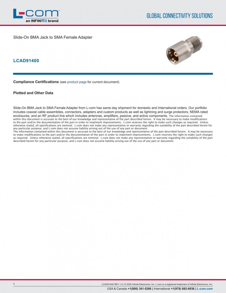 LCAD91400 datasheet page 3