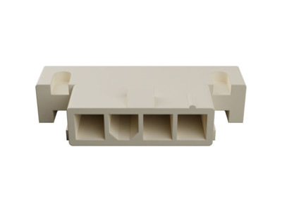 Mini-Fit Jr. Header, Single Row, Right-Angle, with PCB Mounting Flanges,  4 Circuits, PA Polyamide Nylon 6/6, 94V-0, Tin (Sn) Over Nickel (Ni) Plating for sale