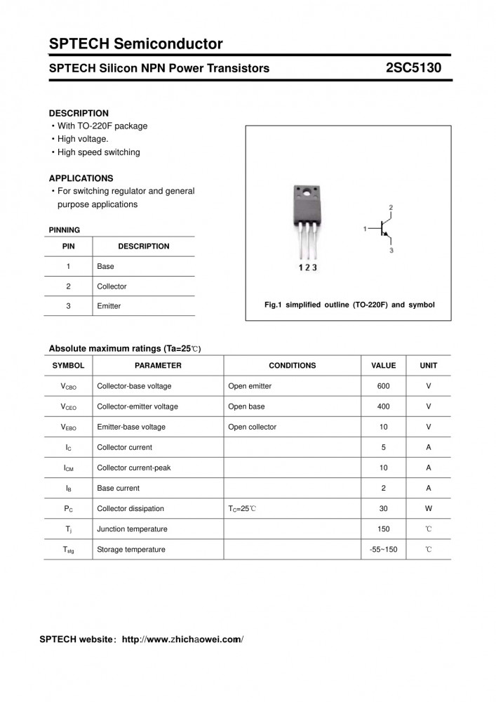 2SC5130 datasheet page 1