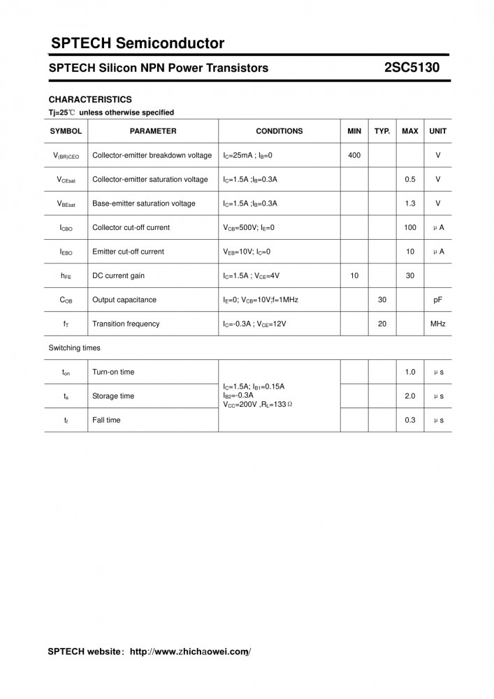 2SC5130 datasheet page 2