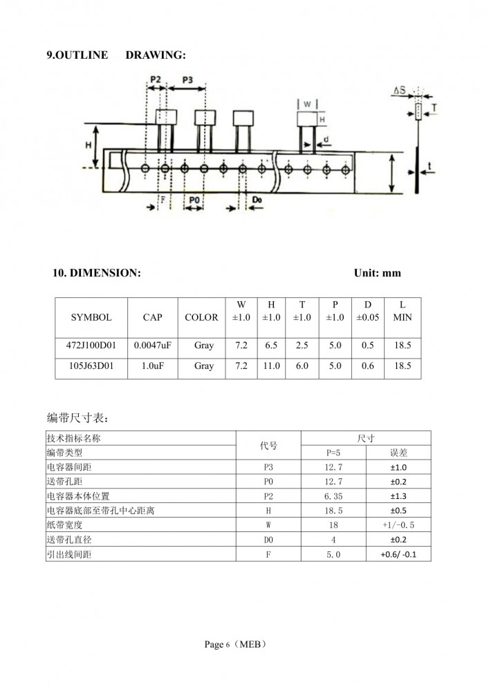 Jimson MEB specification page 7