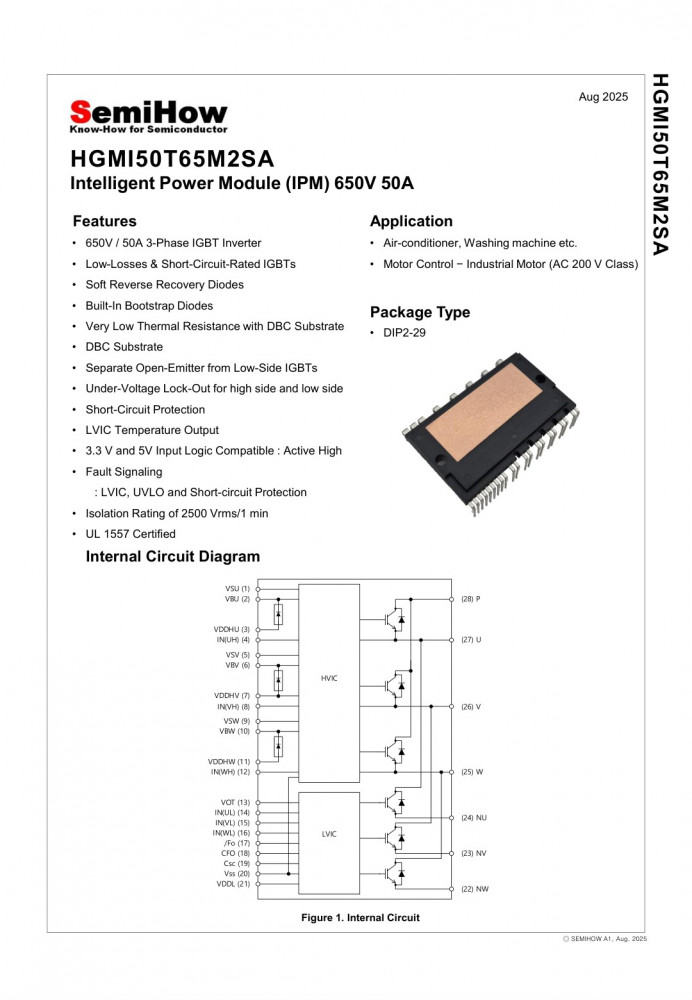 HGMI50T65M2SA datasheet page 1