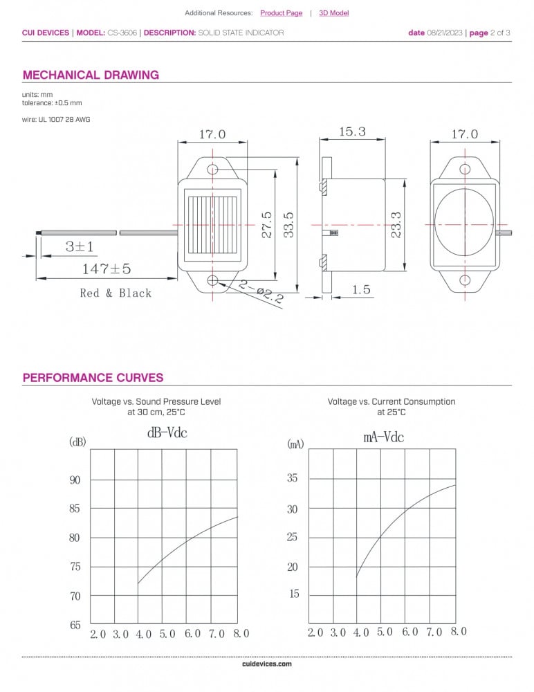 CS-3606 technical document page 2