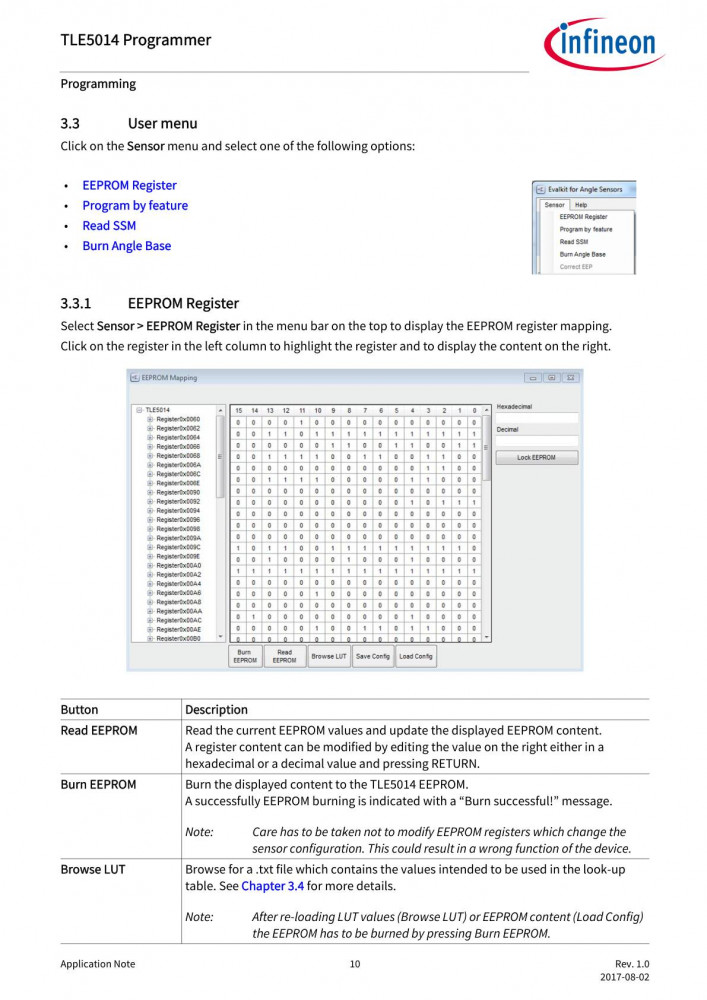 TLE5014 programmer document page 10