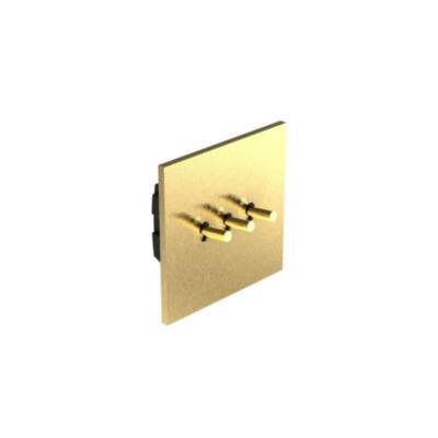 Art d'Arnould - 3 gang single pole switch Epure toggle type 20AX-250V - Brushed Gold for sale