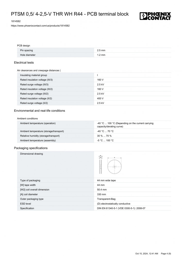 Phoenix Contact 1814582 technical document page 4