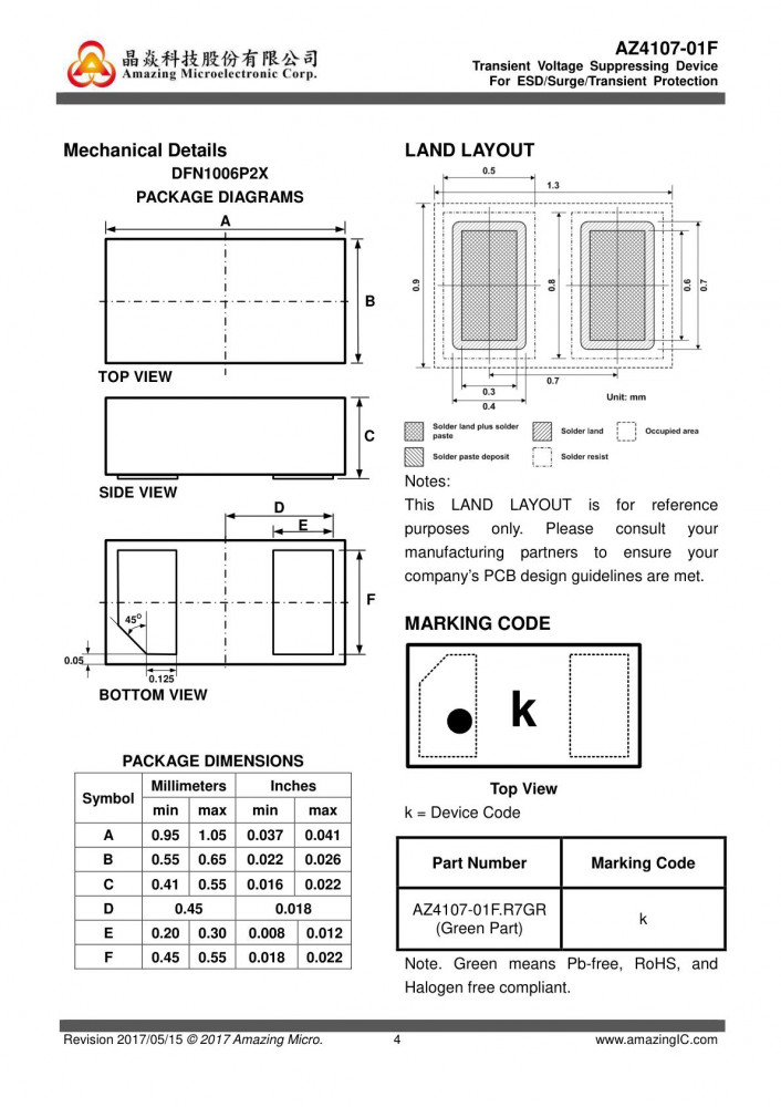 AZ4107-01F datasheet page 4