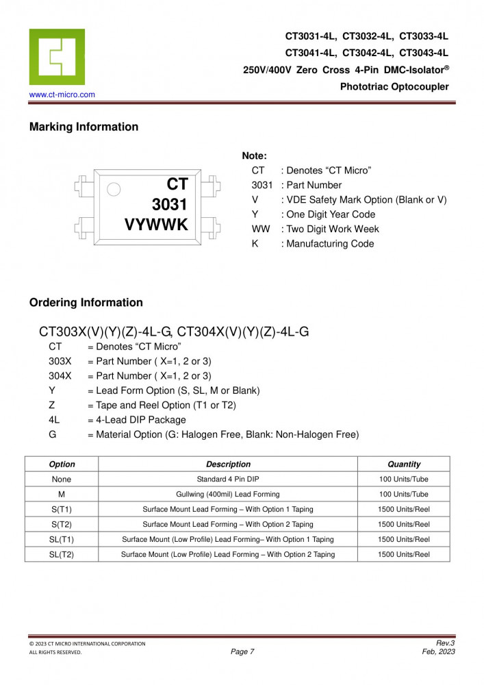 CT3032-4L datasheet page 7