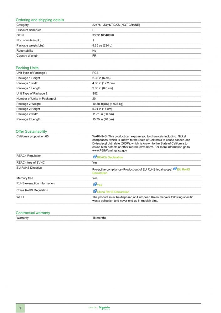 XD2AC201 technical document page 2