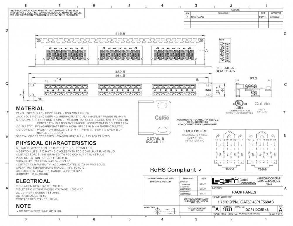 DCP110C5E-48 technical document page