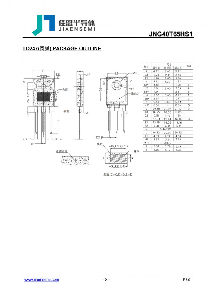 JNG40T65HS1 datasheet page 8