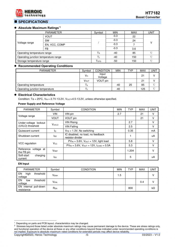 HT7182SPER datasheet page 5