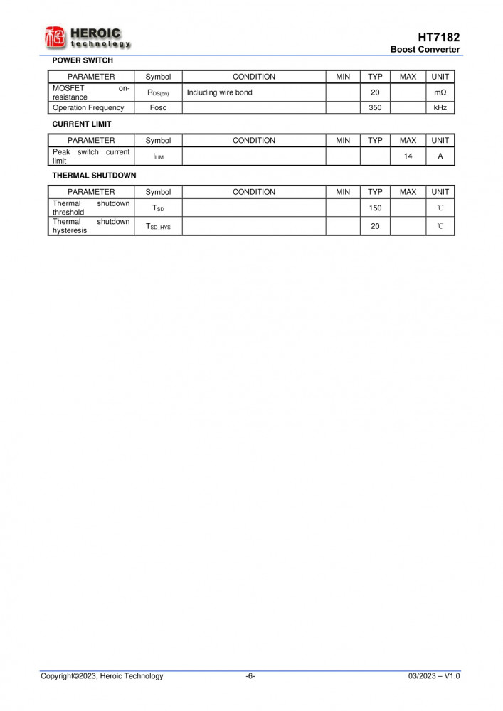 HT7182SPER datasheet page 6