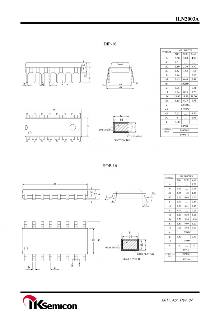ILN2003ADT technical document page 9