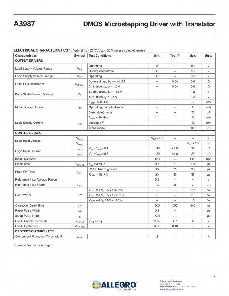 A3987 datasheet page 4