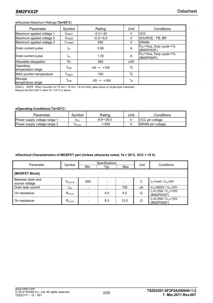 BM2P092F-GE2 technical document page 2