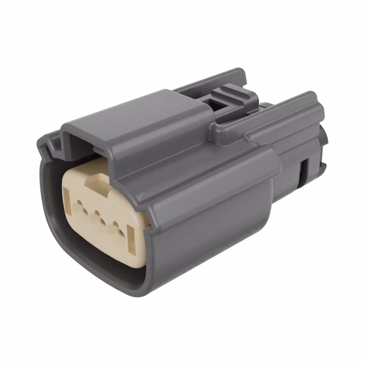 MX150 Mat-Sealed Female Connector Assembly, Single Row, 3 Circuits, Keying Option C, Dark Gray for sale