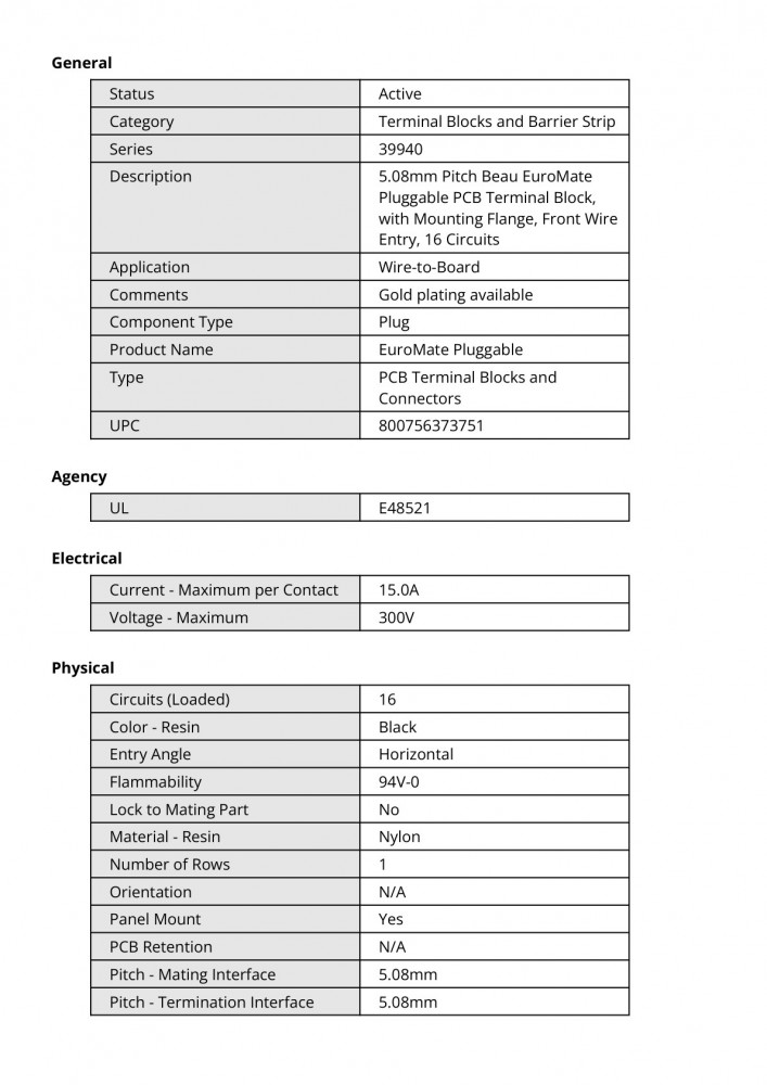 MOLEX 399400716 technical document image 2