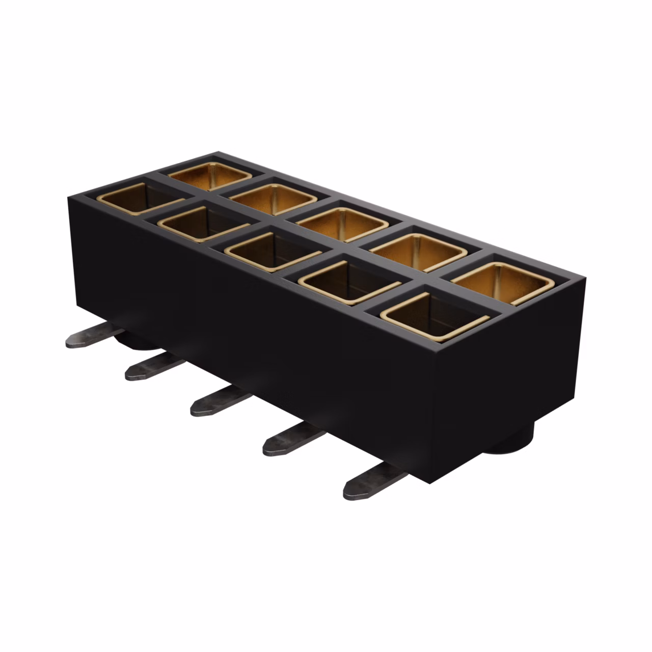 2.00mm Pitch Milli-Grid Receptacle, Surface Mount, Bottom Entry, 0.13µm Gold (Au) Plating, 10 Circuits, with Peg, Tube, Lead-Free for sale