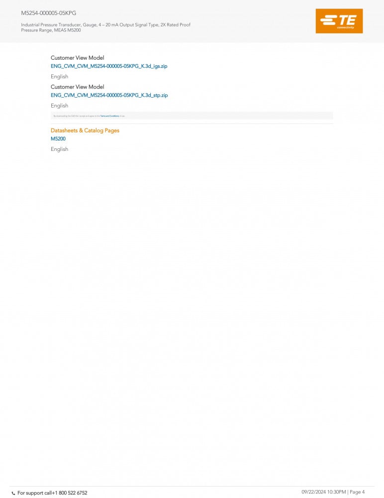M5254-000005-05KPG datasheet page 4