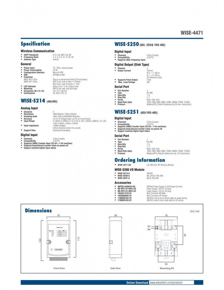 WISE-4471 product documentation page 2