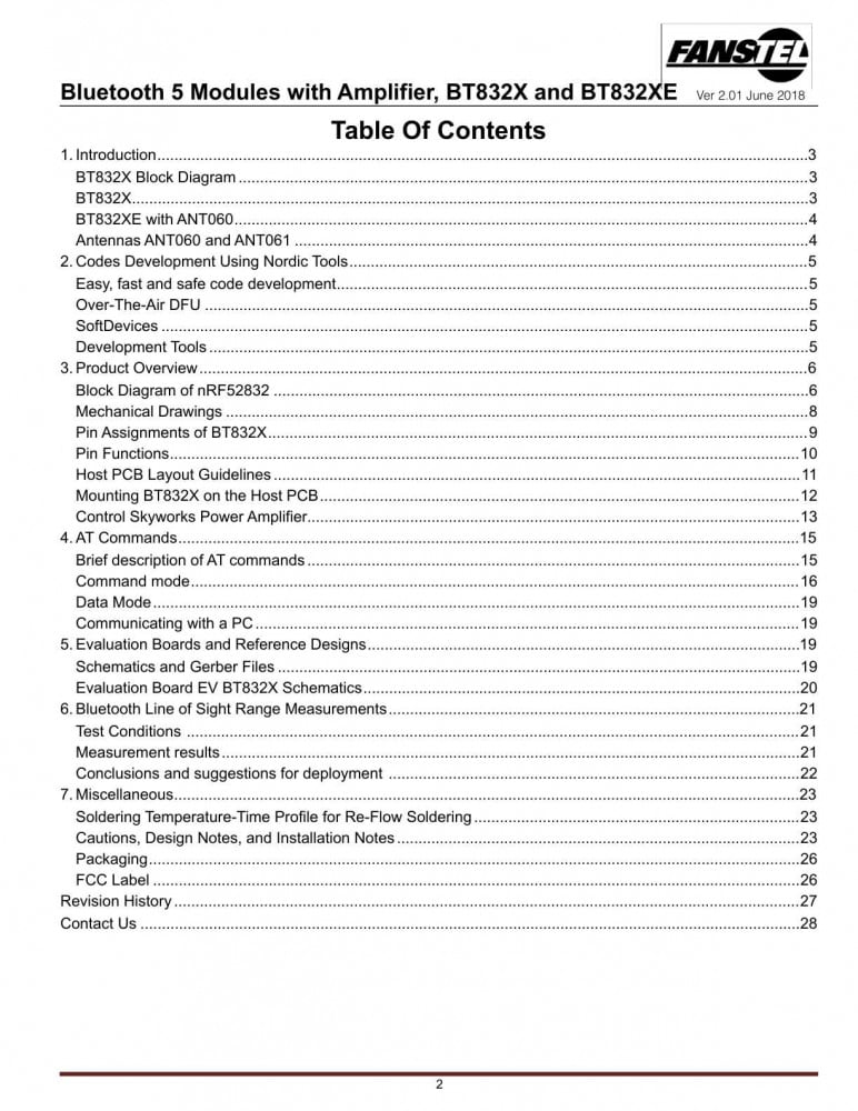 BT832XE technical document page 2