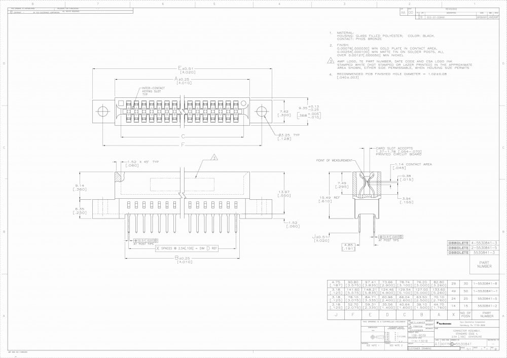 TE Connectivity 5530841-2 controlled drawing