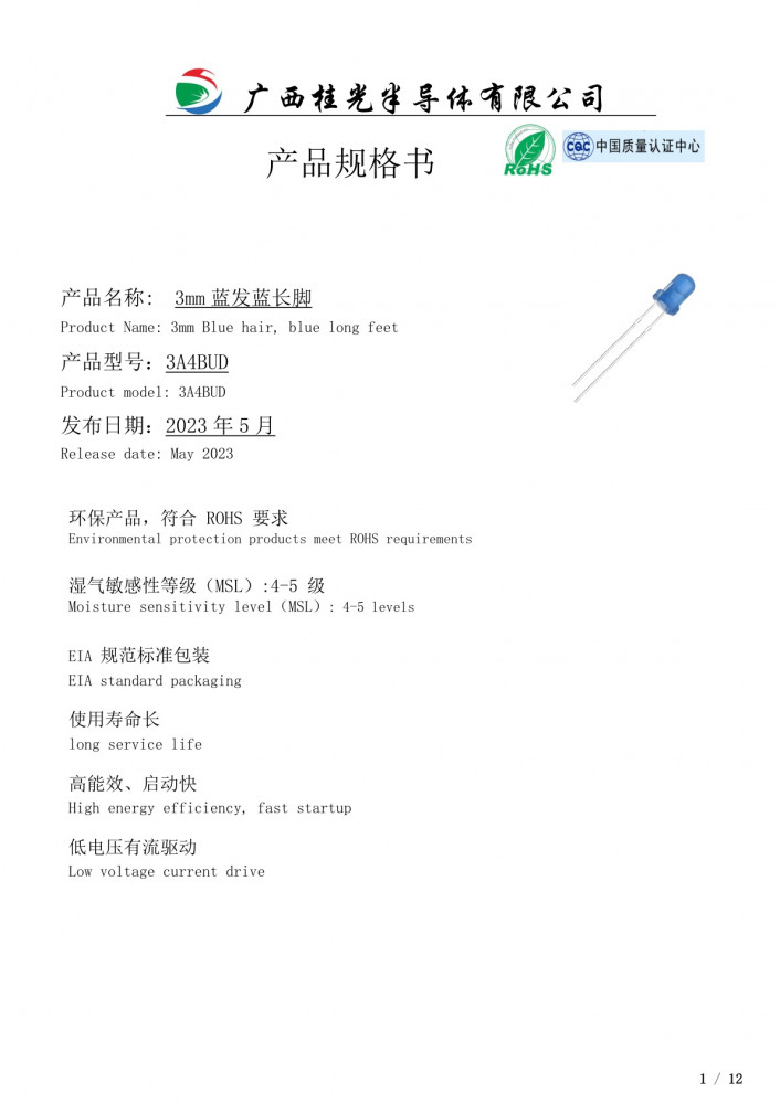3A4BUD datasheet page 1