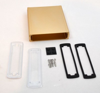 Extruded Aluminum Enclosure Gold with Plastic Cover EXN-23361-GDP for sale