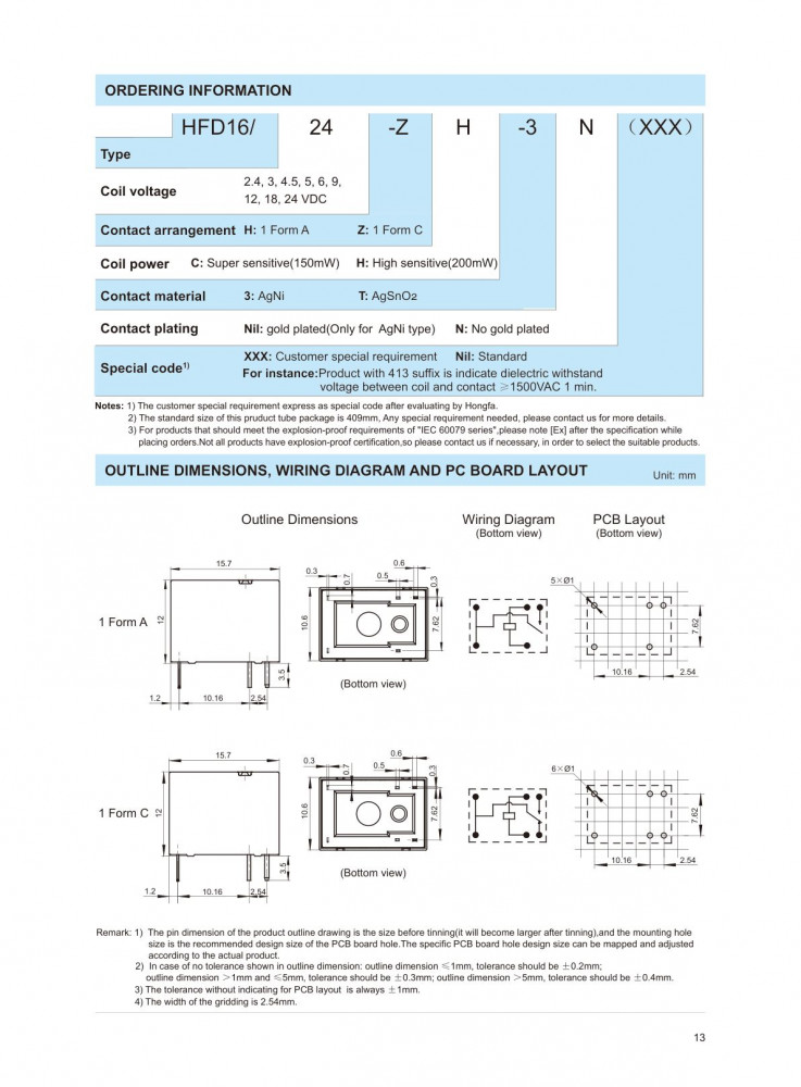 HFD16 relay datasheet page 3
