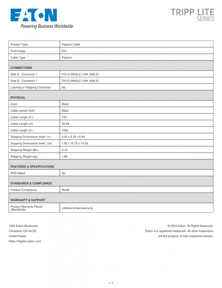 P561-100 technical document page 2