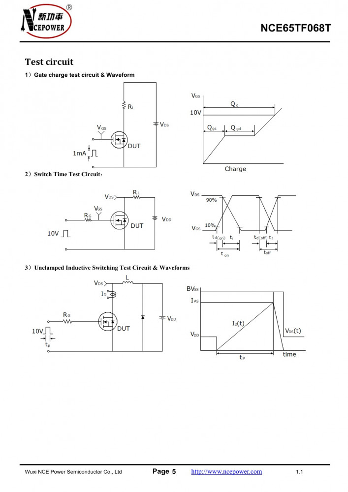 NCE65TF068T datasheet page 5