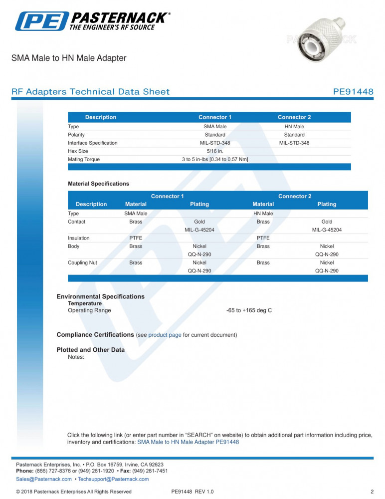 PE91448 technical document page 2