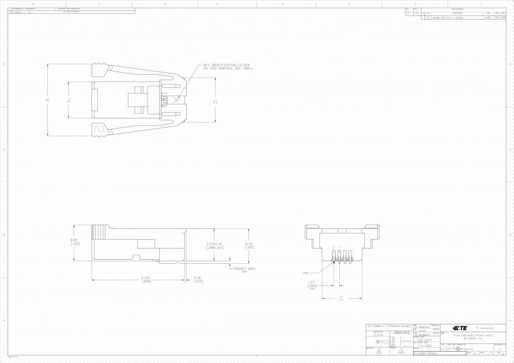 TE Connectivity drawing page 1 for 5-520532-1