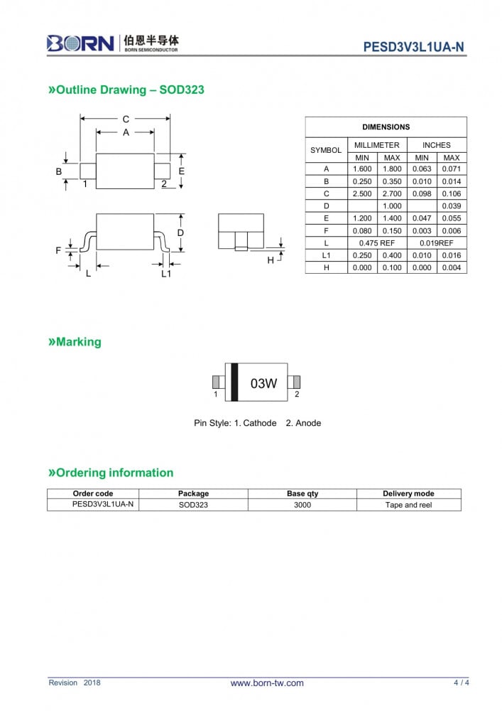 PESD3V3L1UA-N datasheet page 4